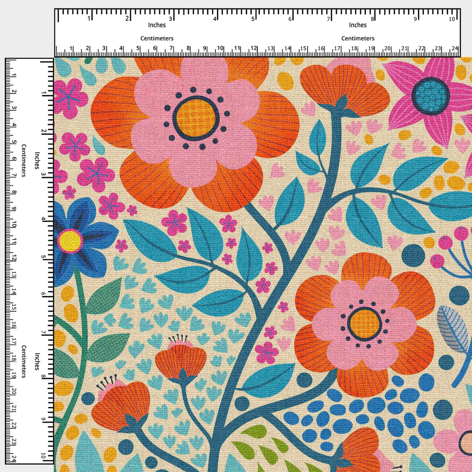Summer Flower Garden Fabric by the Yard - Pattern Fabric for Home ...