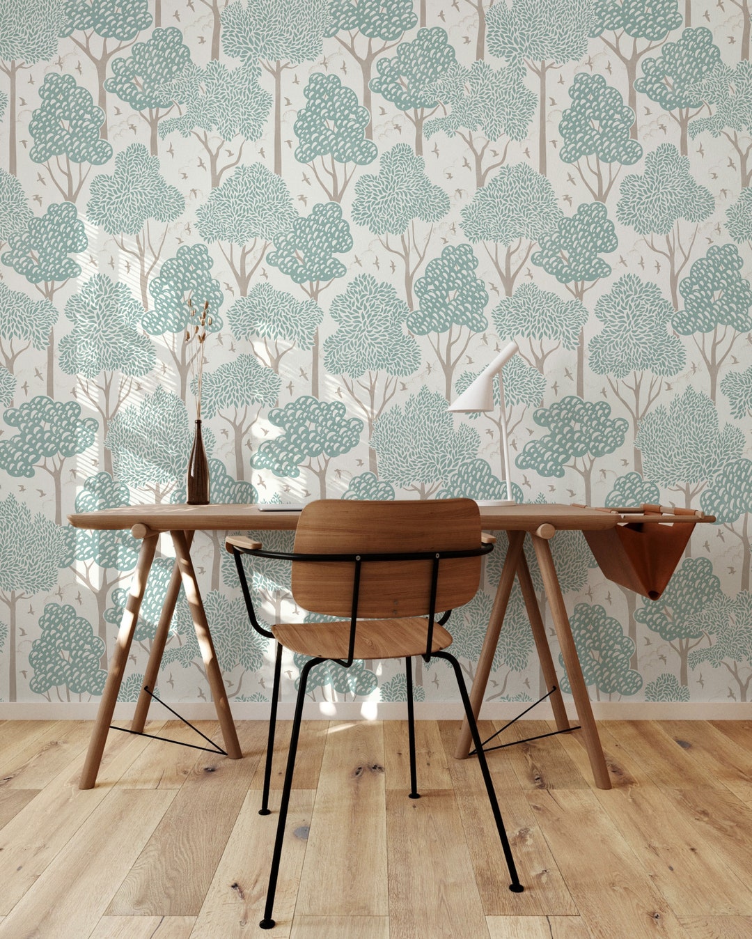 Peel & Stick Wallpaper - Forest Flock - Pre-pasted and Unpasted ...