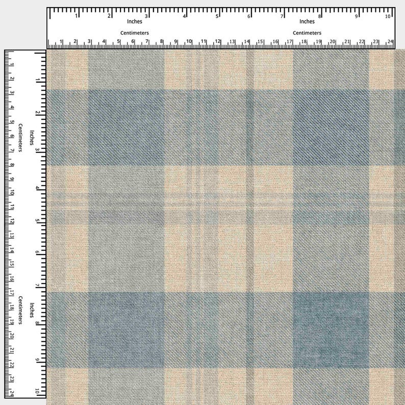Rustic Plaid Pattern Fabric by the Yard - Pattern Fabric for Home ...
