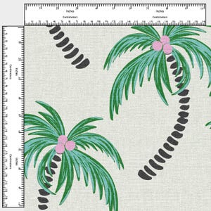 Tropical Palm Trees Fabric by the Yard - Pattern Fabric for Home ...