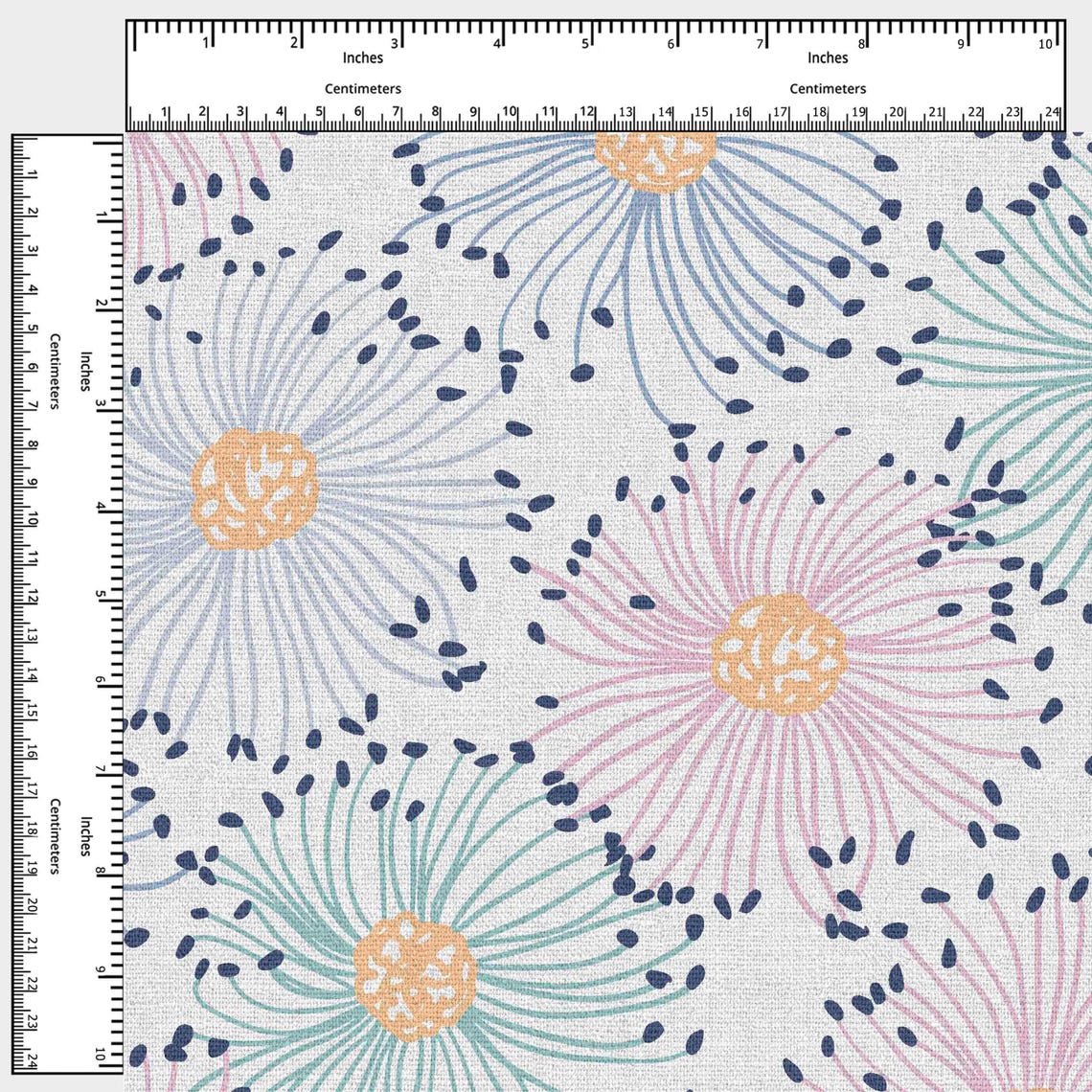 Funky Floral Fabric by the Yard - Pattern Fabric for Home Projects ...