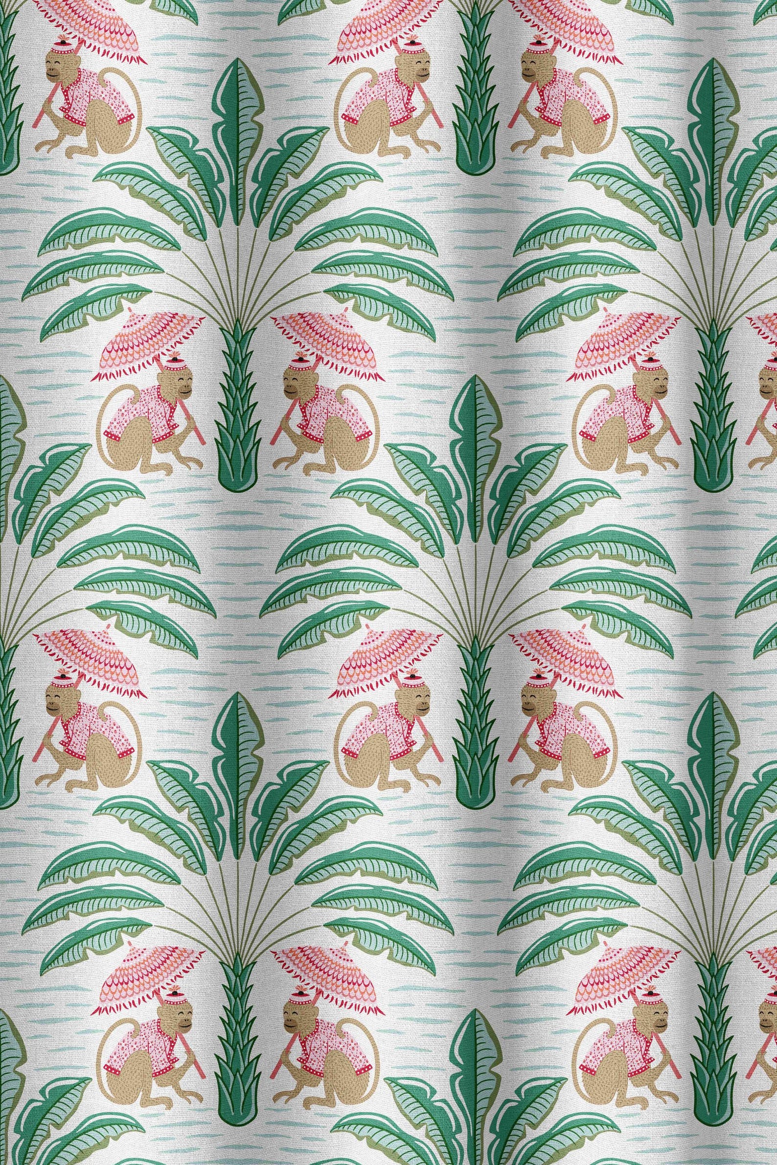 Tropical Monkeys Fabric by the Yard - Pattern Fabric for Home Projects ...