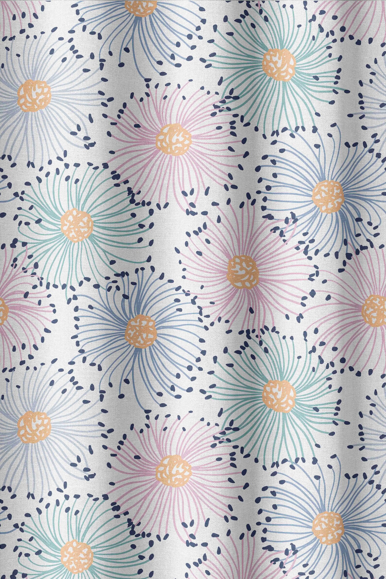 Funky Floral Fabric by the Yard - Pattern Fabric for Home Projects ...