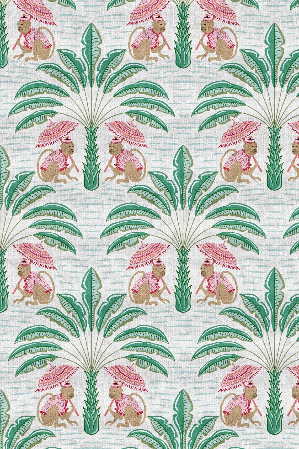 Tropical Monkeys Fabric by the Yard - Pattern Fabric for Home Projects ...