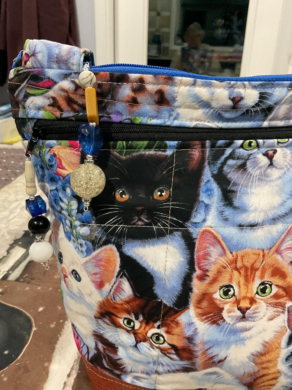 Collage of Cats and Flowers Crossbody or Shoulder Adjustable Strap ...