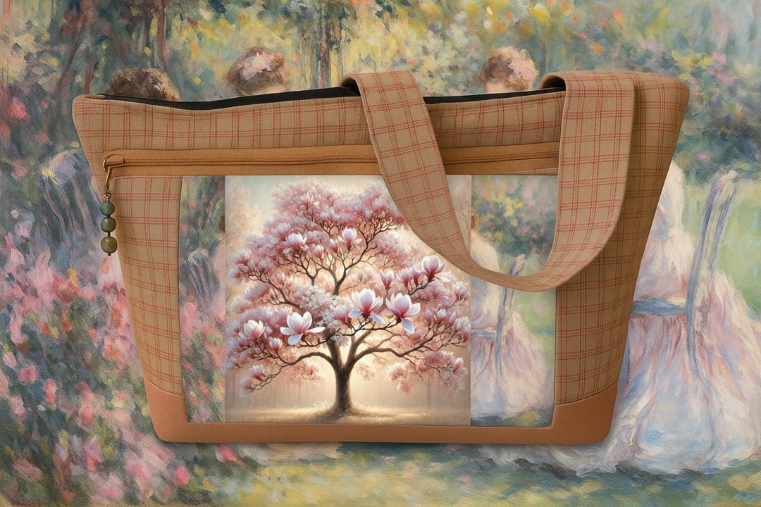 Great Pocket and Key Fob Wonderful Magnolia Tree Crossbody or Shoulder ...