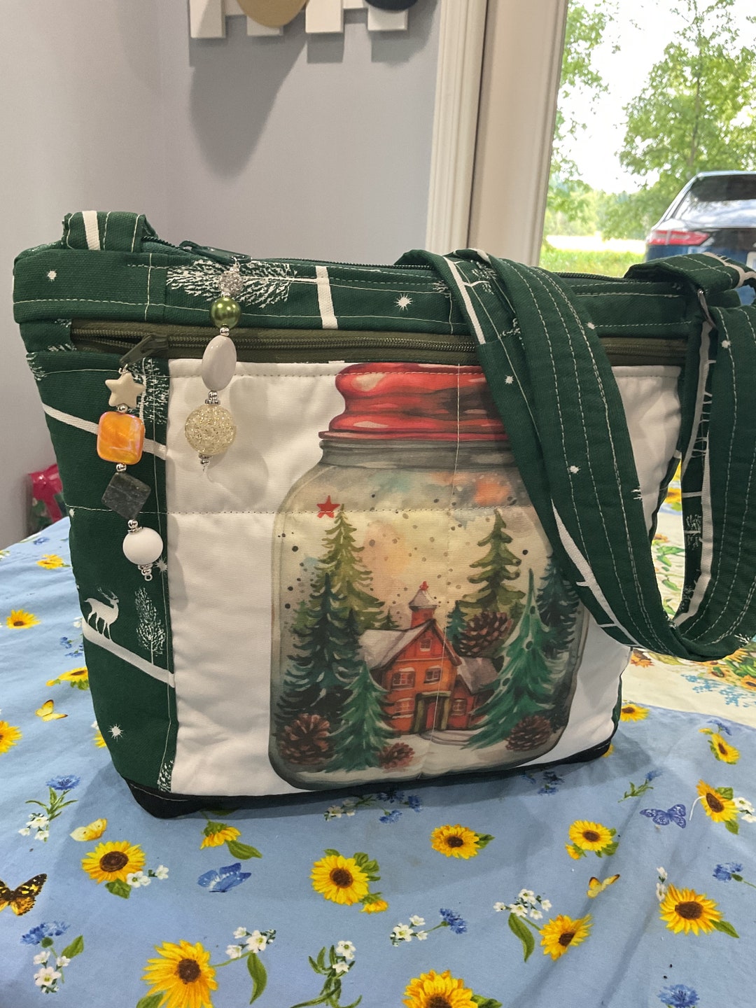 SALE 25% OFF Gorgeous Winter Cabin Mason Jar Crossbody or Shoulder ...