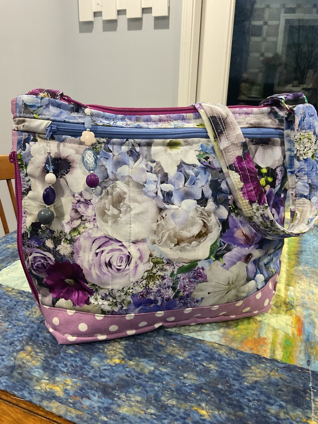 Gorgeous Flowers Crossbody or Shoulder Adjustable Strap Fabric Purse ...