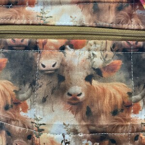 Scottish Highland Cow Crossbody or Shoulder Adjustable Strap Fabric ...