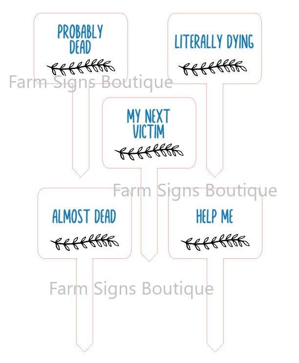 Gardening SVG, Plant Stake SVG Vine Set 1, House Plant Marker File ...