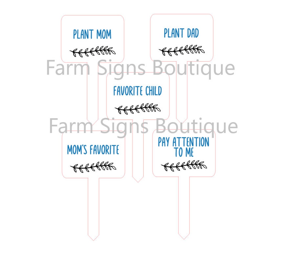 Gardening SVG, Plant Stake SVG Vine Set 5, House Plant Marker File ...