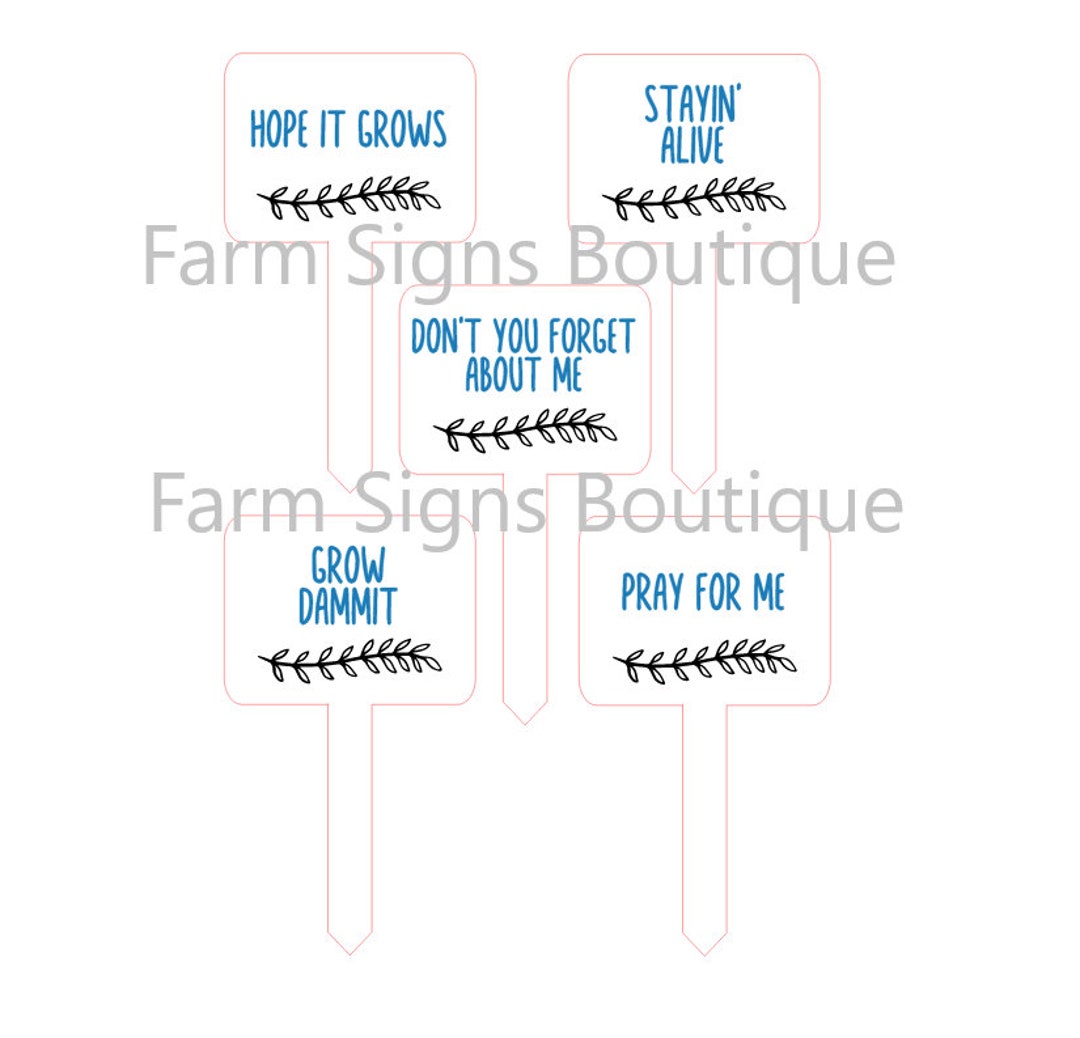 Buy Gardening SVG, Plant Stake SVG Vine Set 6, House Plant Marker File ...