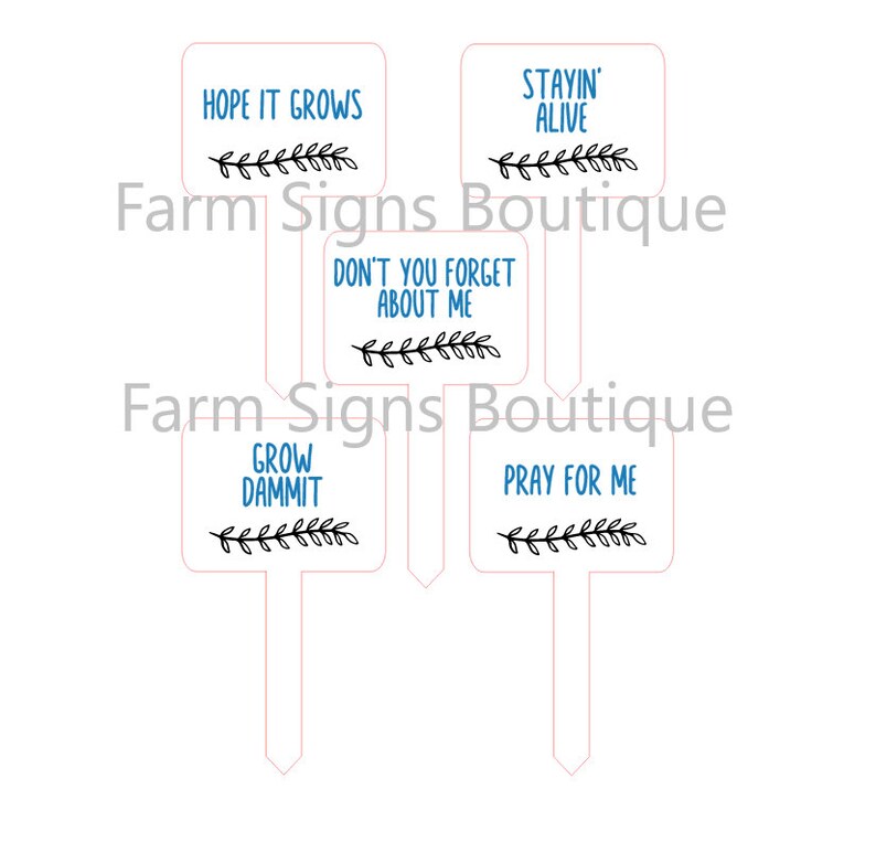 Gardening SVG, Plant Stake SVG Vine Set 6, House Plant Marker File ...