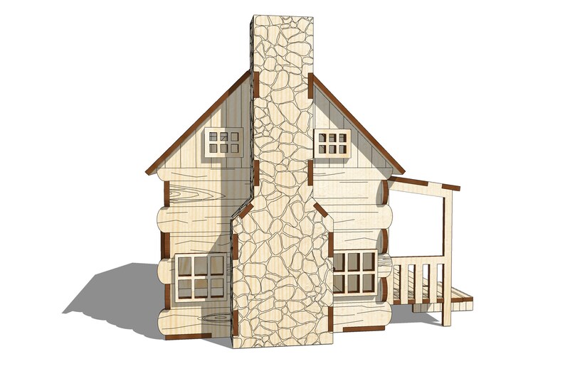Laser files Log Cabin. DXF files for laser. SVG laser cut | Etsy