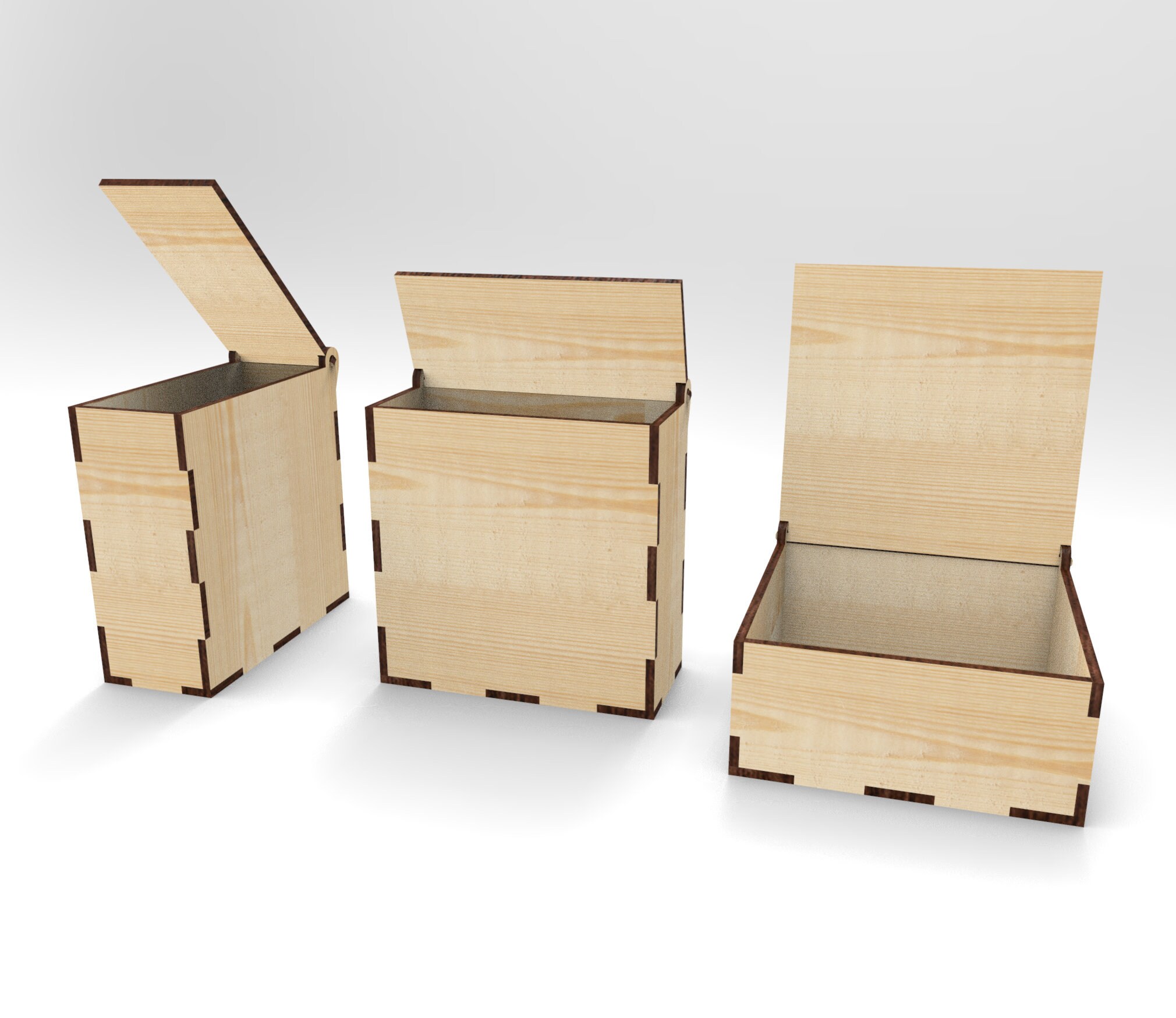 Small box lasercut file. DXF SVG files for laser cutting ply | Etsy