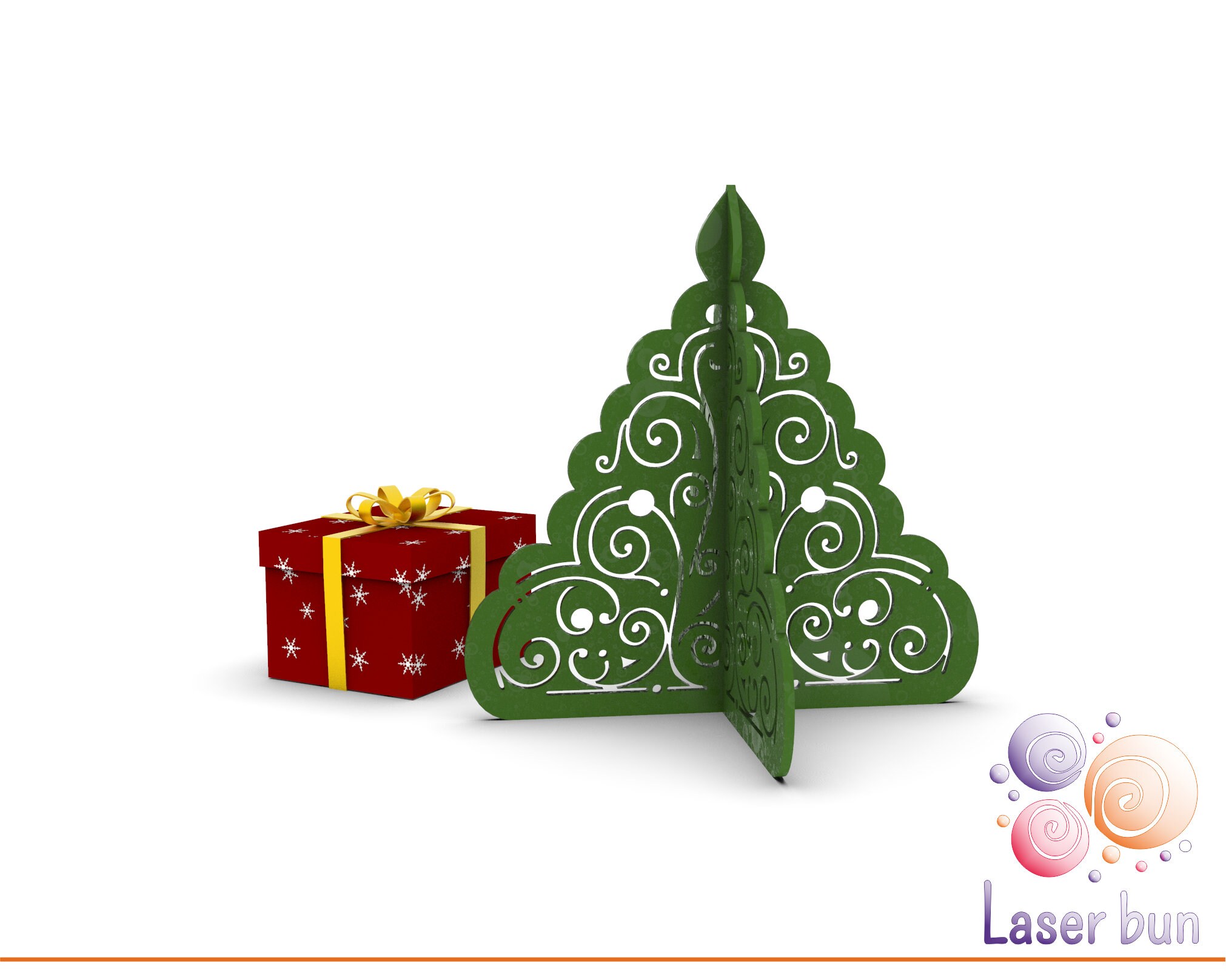 Christmas tree little. CNC DXF files. Vector files for laser | Etsy