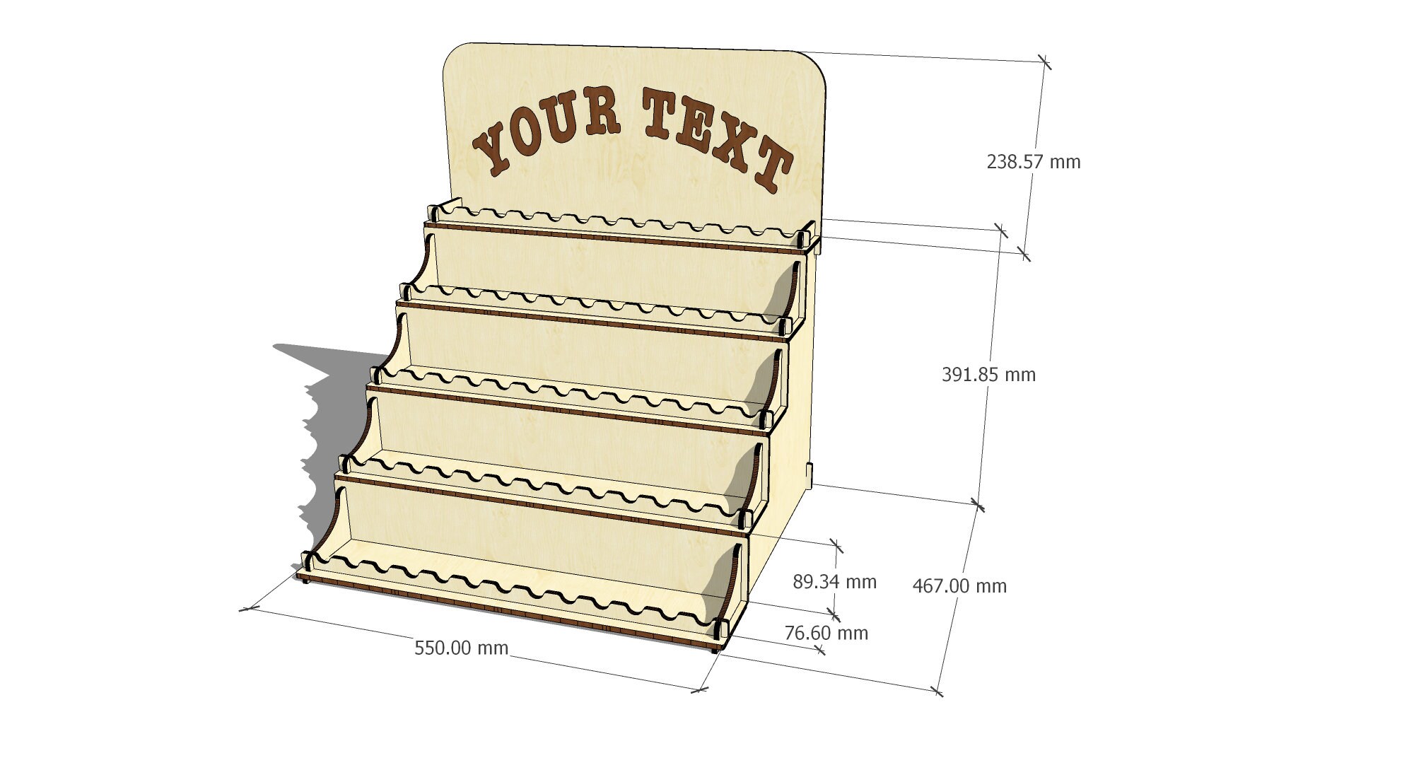 Lasercut file Craft Stand Display Merchandise Tiered | Etsy