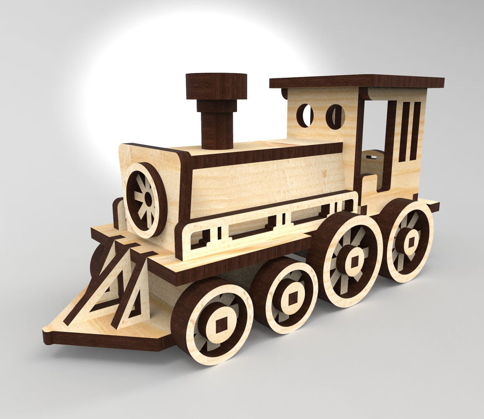 Laser files Wooden Toy Steam Train. DXF file for laser cutting | Etsy