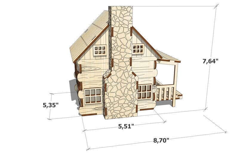 Laser files Log Cabin. DXF files for laser. SVG laser cut | Etsy