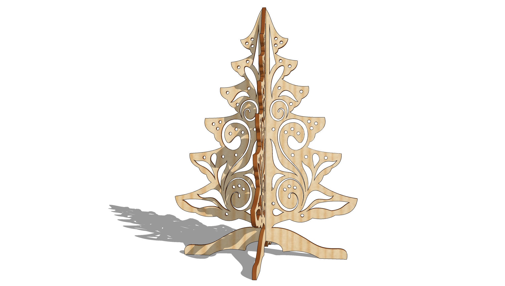 Laser files little christmas tree. DXF files for laser. SVG | Etsy