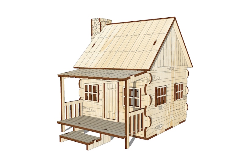 Laser files Log Cabin. DXF files for laser. SVG laser cut | Etsy
