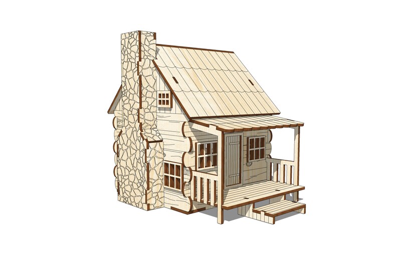 Laser files Log Cabin. DXF files for laser. SVG laser cut | Etsy