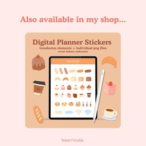 Cute 2025 Spring Digital Planner Stickers for Goodnotes Kawaii Digital ...