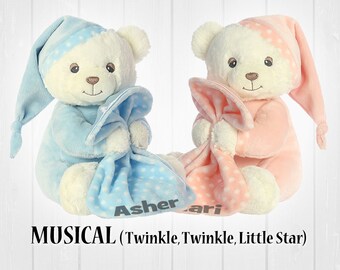 Musical Stuffed Bear - Etsy