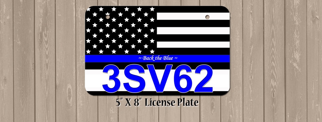 Minnesota Atv Plate, Utv License Plate, Thin Blue Line, Personalized ...