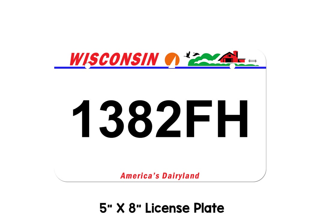 Wisconsin Atv Plate, Atv License Plate, Personalized Atv Plate, Metal ...
