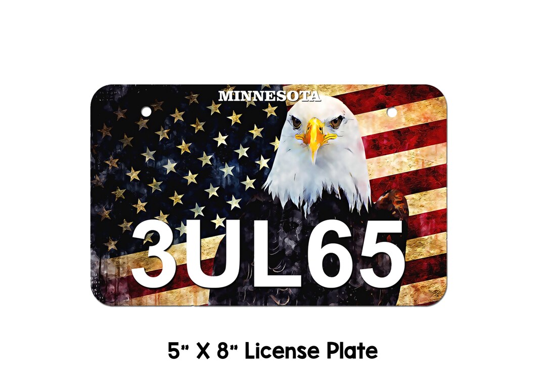 Minnesota Atv Plate, Minnesota Utv Plate, American Flag Atv Plate, Atv ...