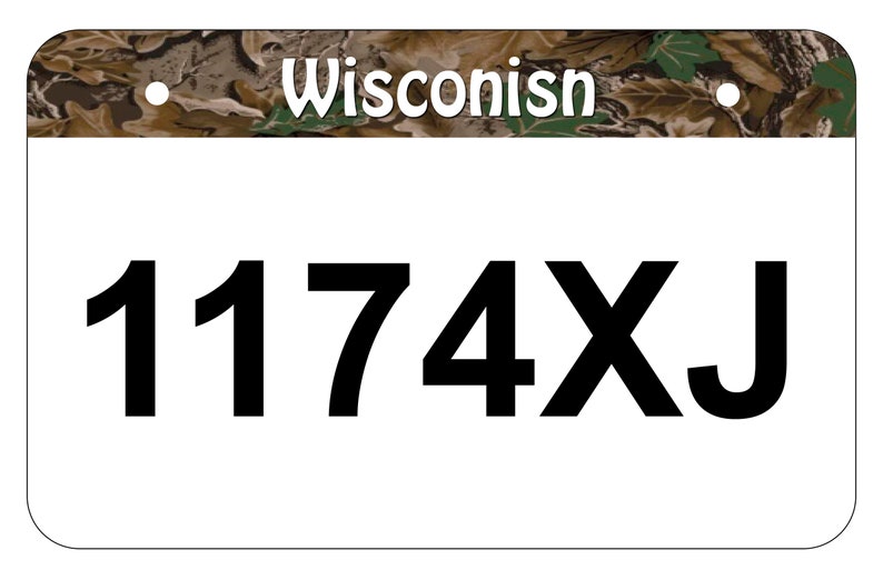 Custom ATV/UTV Camo License Plate - Etsy