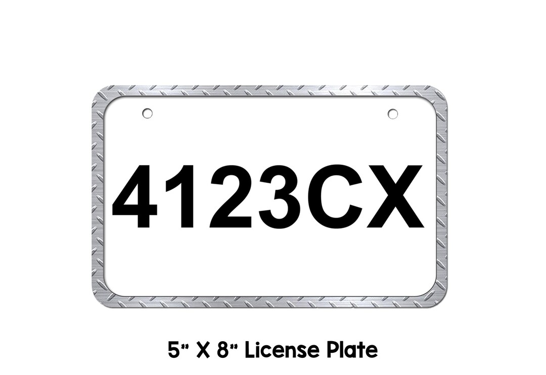 Custom ATV/UTV Diamond Plate Border License Plate, Personalized Atv ...