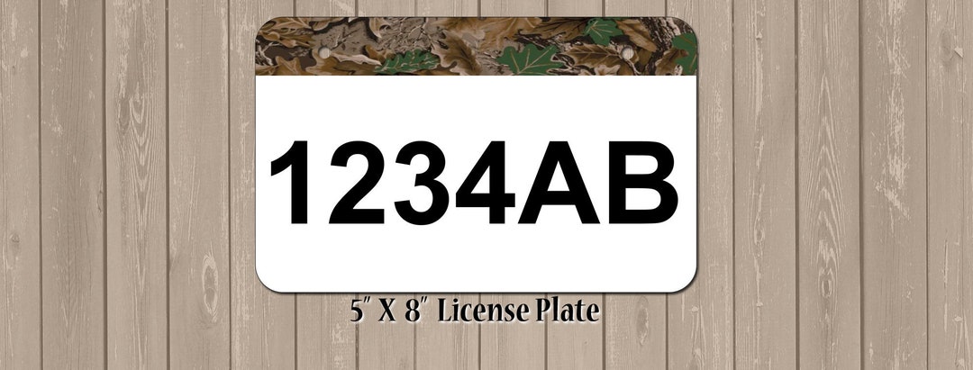 Custom ATV/UTV Camo License Plate - Etsy
