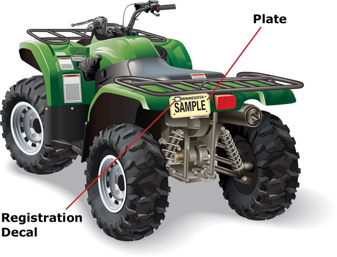 Minnesota Atv Plate Utv License Plate Thin Blue Line - Etsy