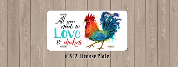 Chicken License Plate Chicken Hen Rooster Car Tag License | Etsy UK