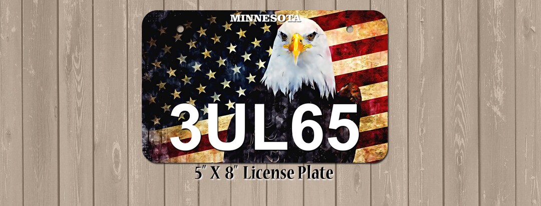 Minnesota Atv Plate, Minnesota Utv Plate, American Flag Atv Plate, Atv ...