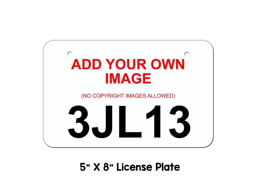 Custom ATV/UTV Your Image License Plate, Blank Atv Plate, Blank Utv ...