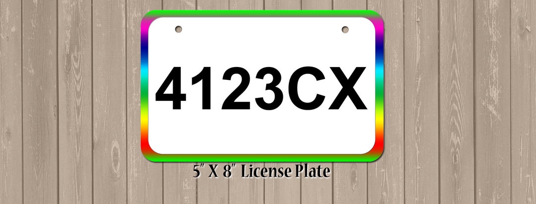 Custom ATV/UTV Rainbow/colors Border License Plate - Etsy
