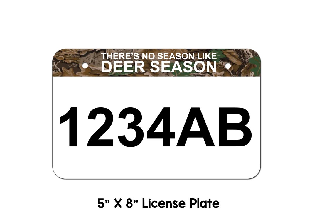 Wisconsin ATV/UTV License Plate Deer Season License Plate ,camo Atv ...