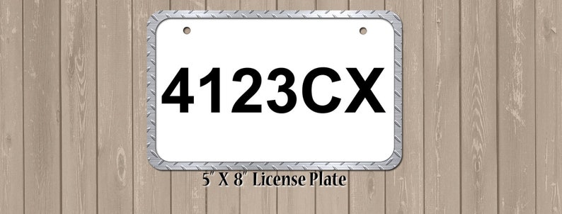 Custom ATV/UTV Diamond Plate Border License Plate - Etsy