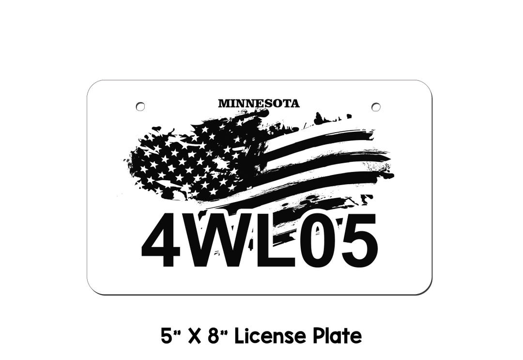 Minnesota ATV/UTV License Plate Custom Distressed Flag License Plate ...