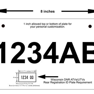 UTV License Plate, Personalized Atv Plate, Utv Plate, Custom Atv Plate ...
