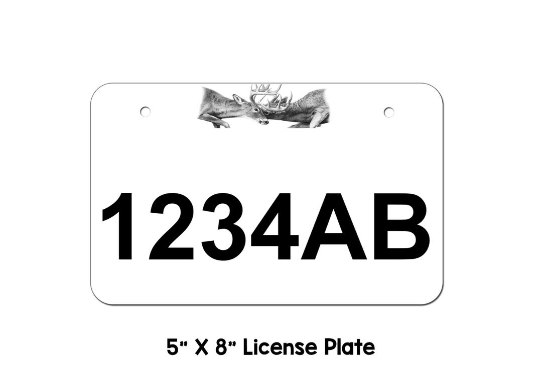 Custom ATV/UTV Bucks Fighting License Plate Personalized Atv Plate, Atv ...