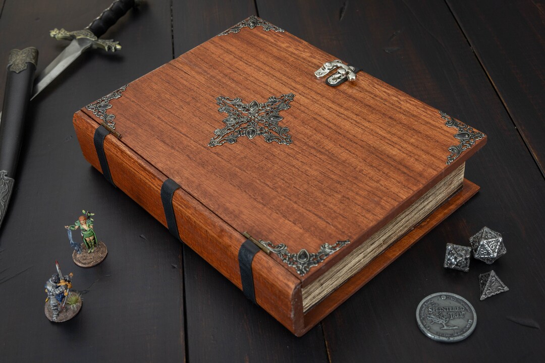 Spell Book Dice Tray Box With Metal Accent - Etsy