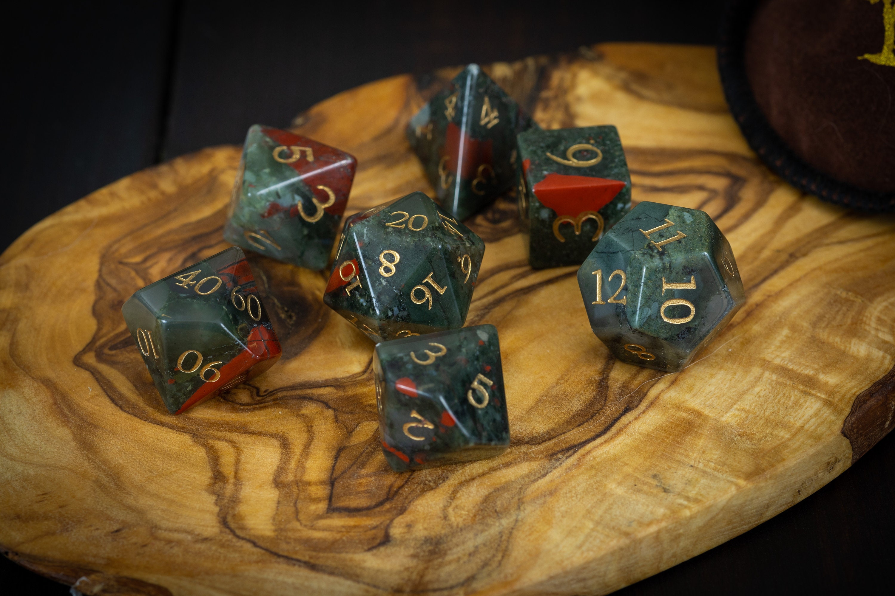 African Bloodstone Stone Dice Set - Etsy Canada
