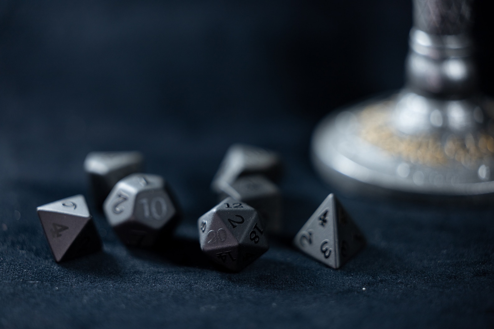 Raised Obsidian Dice Set | Etsy