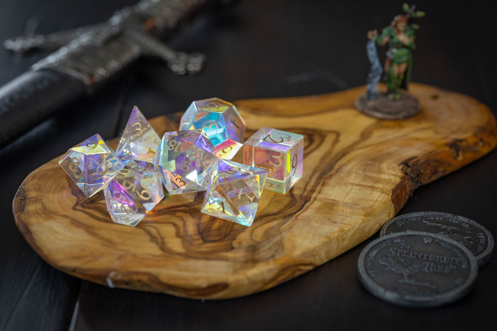 Prismatic Glass Dice Set - Etsy