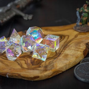Prismatic Glass Dice Set - Etsy