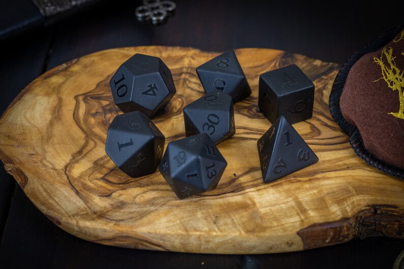 Raised Obsidian Dice Set - Etsy
